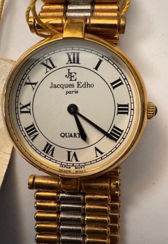 NEW NOS Jacques Edho Paris 2-Tone Quartz Watch NEW Battery | eBay