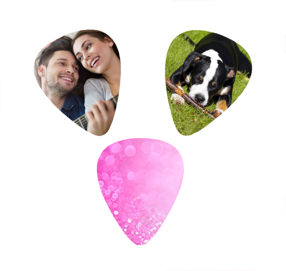 PERSONALISED CUSTOM PRINTED GUITAR PLECTRUM PICK YOUR PHOTO / TEXT BAND ...