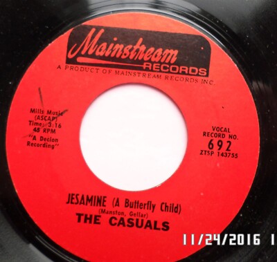 CASUALS Rock 45rpm Jesamine (A Butterfly Child) b/w I've Got Something ...