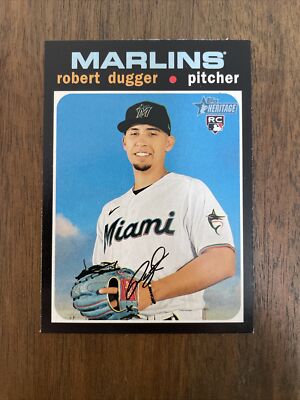 2020 Topps Heritage High Number ROBERT DUGGER Rookie Base#528 Miami ...