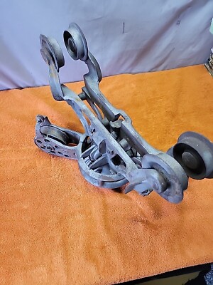 W•Unique /Rare Vintage/Antique LEADER Cast Iron Hay Trolley/Carrier ...