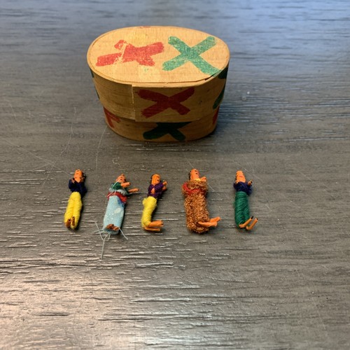 Vintage Guatemalan Worry Dolls Miniature w/ Original Box Hand Crafted ...