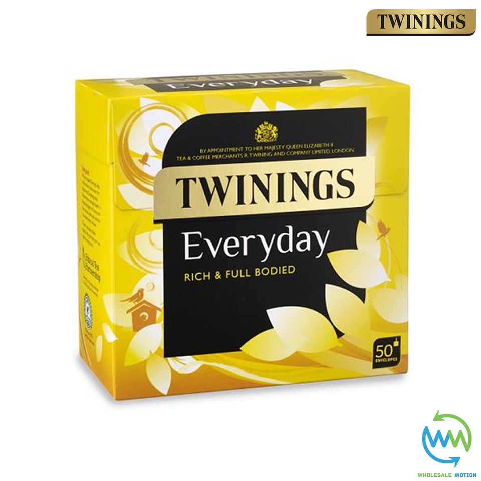 TWININGS Everyday Tea Bags SACHETS Individual ENVELOPED Tagged Bag 100% ...