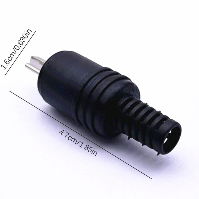 2PCS Male Speaker Tools Power Signal Audio Black Adapter 2 Pin ...