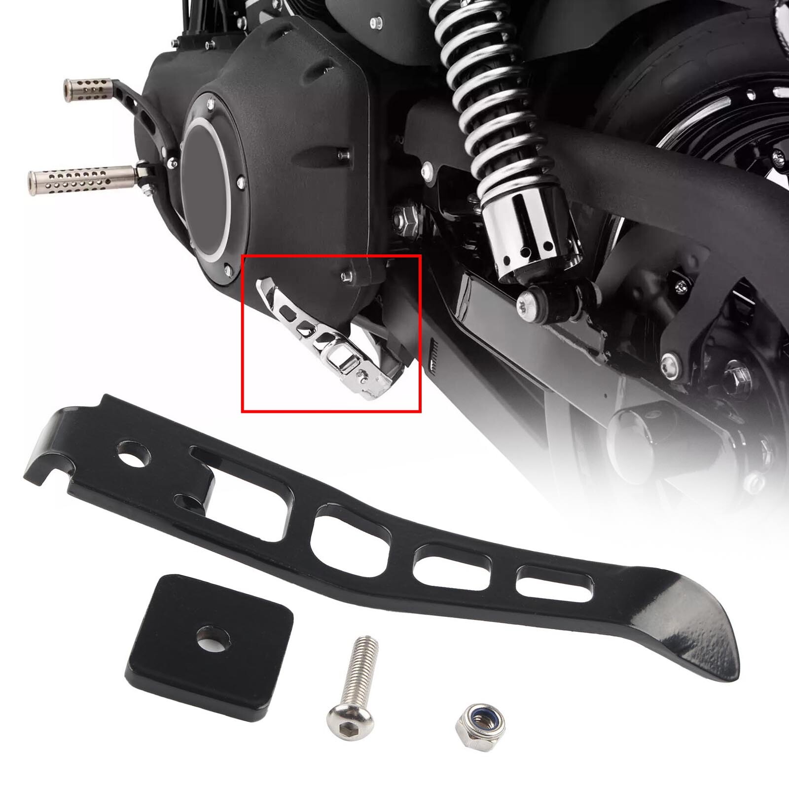 Black Easy Find Kickstand Stand Extension For Harley Dyna Wide Glide ...