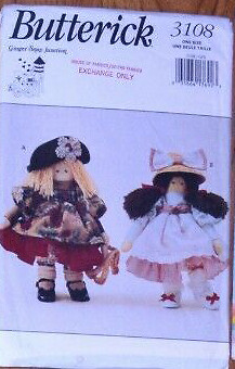 Butterick Sewing Patterns Craft Stuffed Animal Plush Dolls Bears Home+ ...