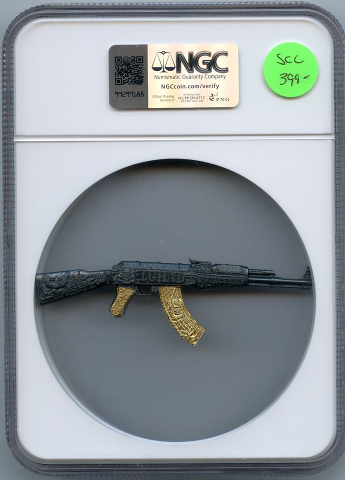 2024 Assault Rifle 2 Oncia Argento Nero Oro Dorato NGC MS70 Anticato Chad Moneta | eBay