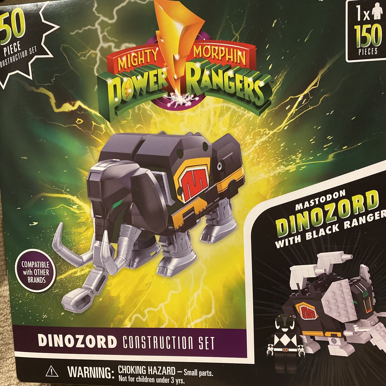 dinozord black ranger mastodon construction set | eBay