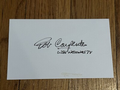 Bob Carpenter Signed Index Card 3x5 Broadcaster Announcer JSA LOA ...