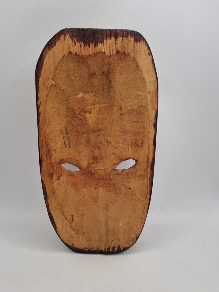 Fiji Wooden Mask Hand Carved Ethnic Art Turtle Design Tiki 10' Two-tone ...