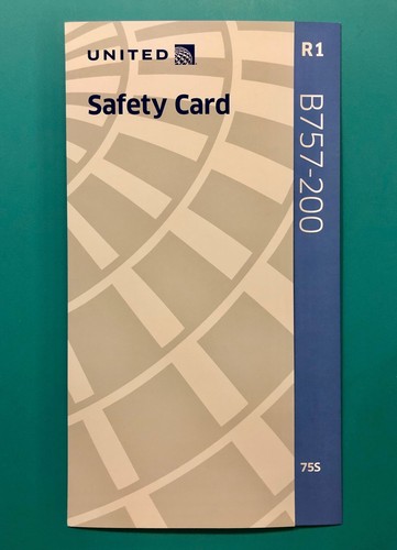 2019 UNITED AIRLINES SAFETY CARD--757-200S Rev 1 | eBay