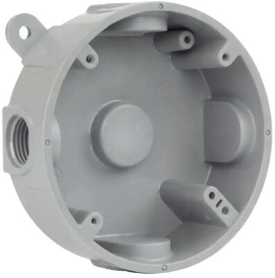 Commercial Electric WRB550PG 1/2" Round Non-Metallic Weatherproof Box 5 ...