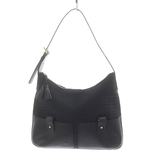 GIVENCHY G Logo Handbag Darbag Tassel Leather anvas Black AN1 Women s ...