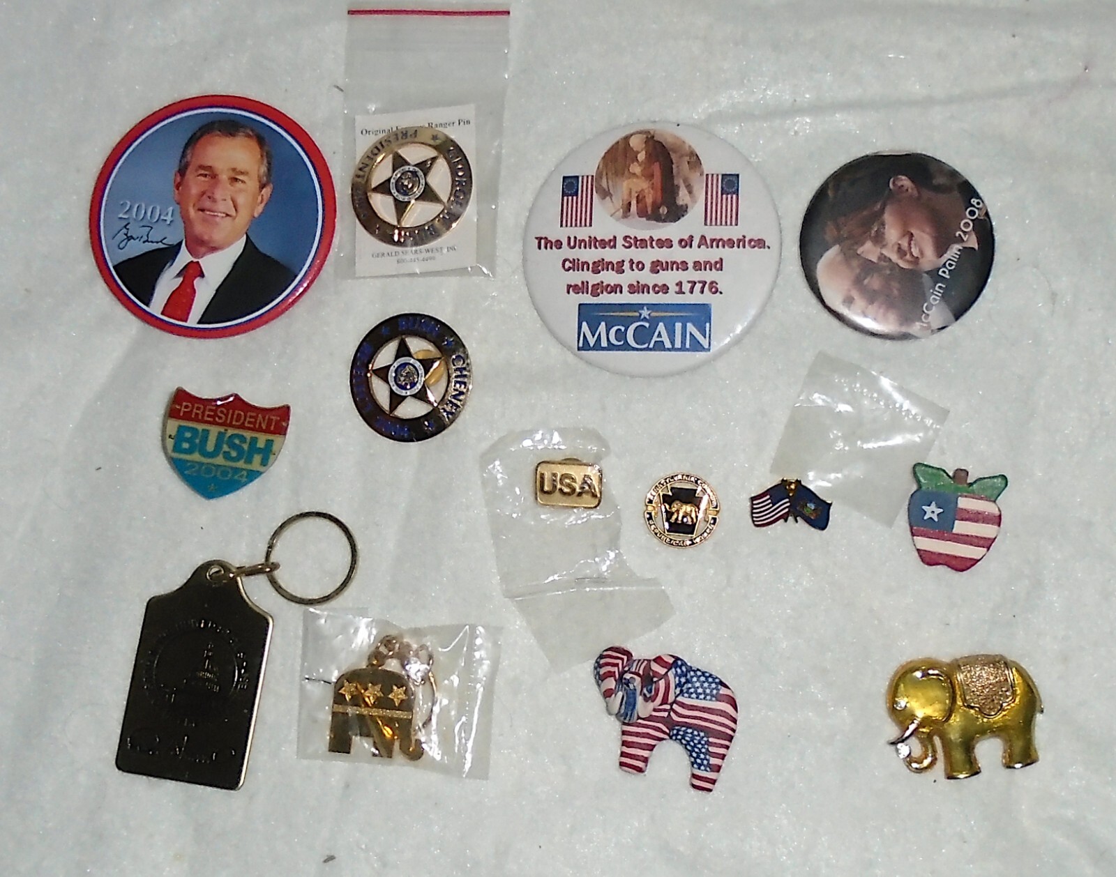 Vtg. Presidential Election and Other Rep. Pins. Pinbacks& Keychains Lot ...