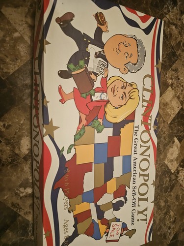 1995 Clintonopoly Board Game, Bill & Hillary Clinton Monopoly Complete ...