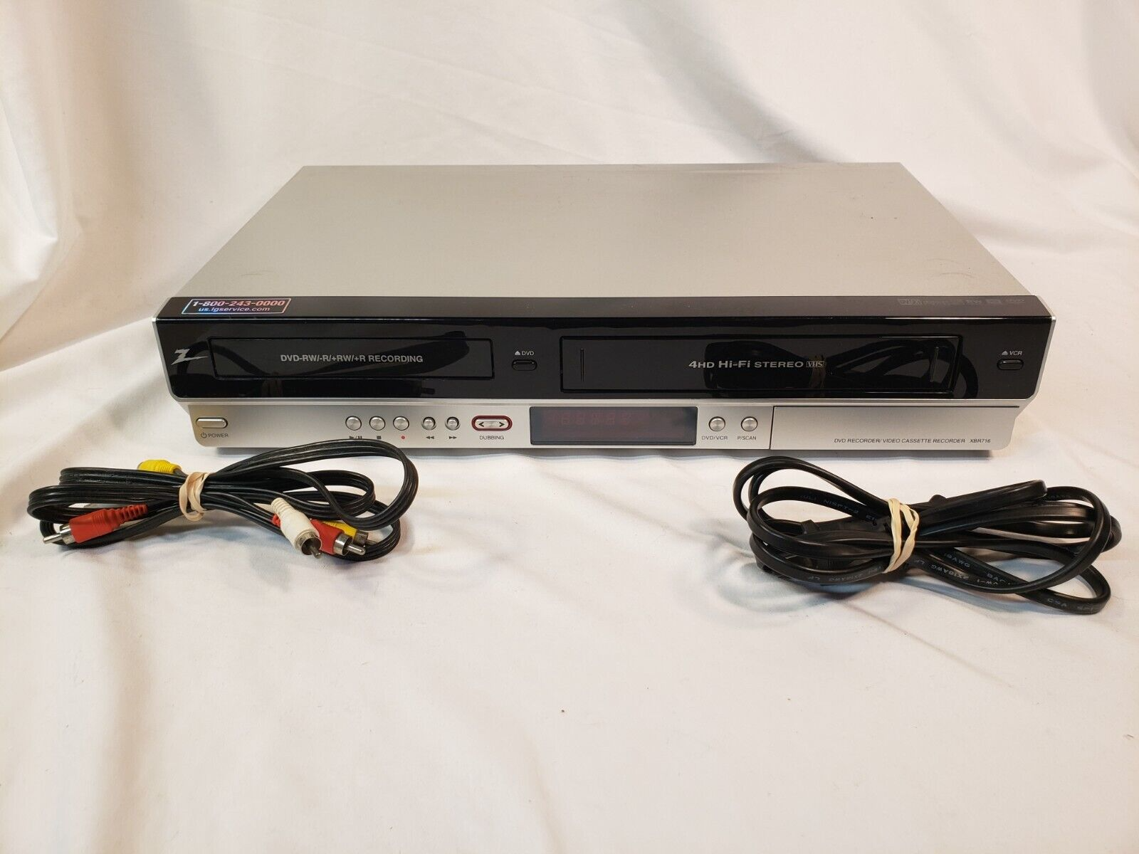 Zenith XBR716 DVD VCR Recorder RW DVDR Tested No Remote for Parts or ...