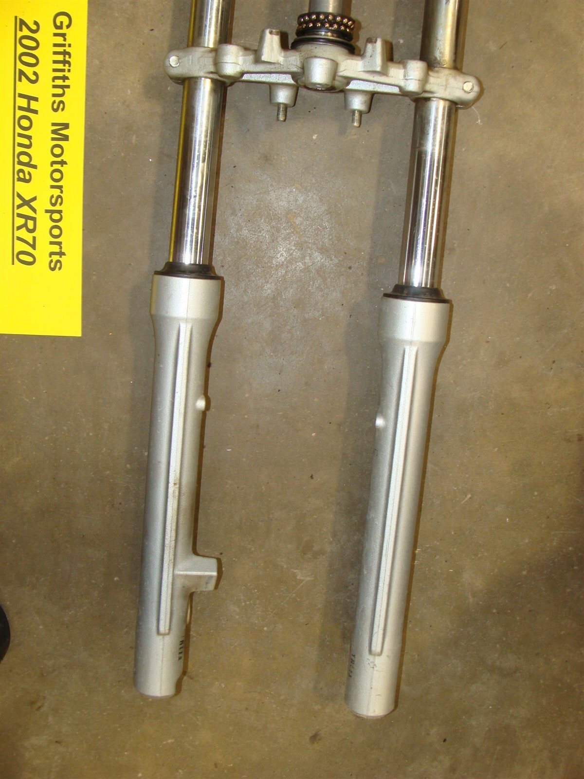 2002 Honda XR70R oem crf70 front forks shock legs triple tree clamp ...