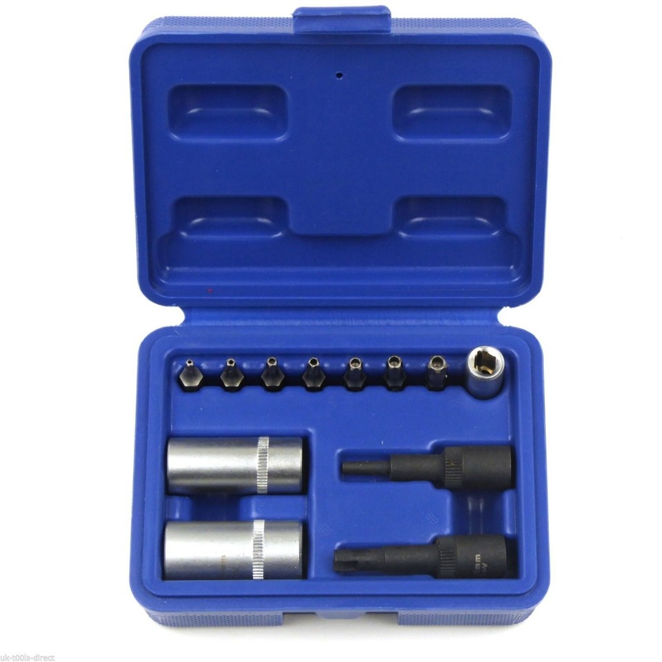 12pc Air Conditioning Service Repair Tool Kit Valve Cap & Core Removers ...