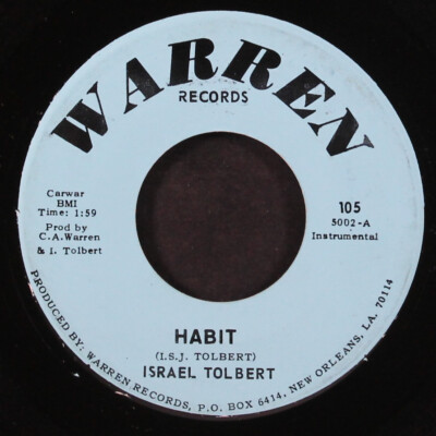 ISRAEL TOLBERT: habit / darling, i love you WARREN 7" Single 45 RPM | eBay