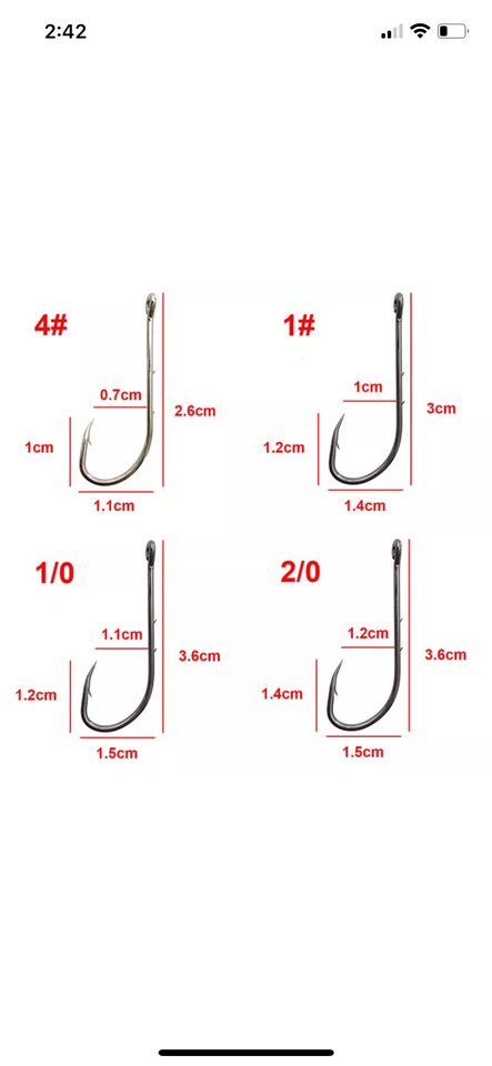 50pcs Fishing Hook 1# Fish Hook High Carbon Steel Hooks | eBay