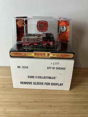 Code 3 #12316 Chicago Fire Department CFD Luvern Engine 109 | eBay