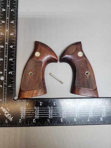 Original Smith Wesson K Frame Square Butt Target Grips with Silver ...