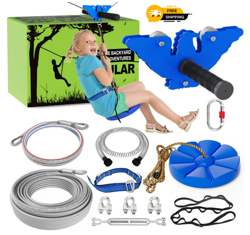 Kit de tirolina para patio trasero XBEN de 120 pies: ¡la mejor aventura ...