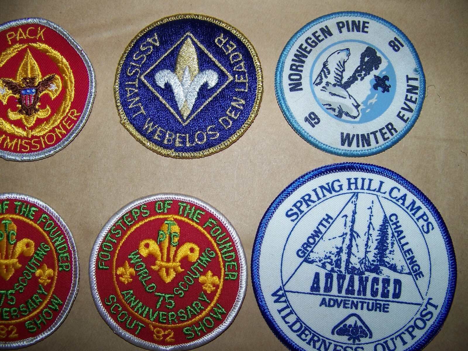 lot of 12 Boy Scouts of America BSA Commissioner show 82 Patch Badge ...