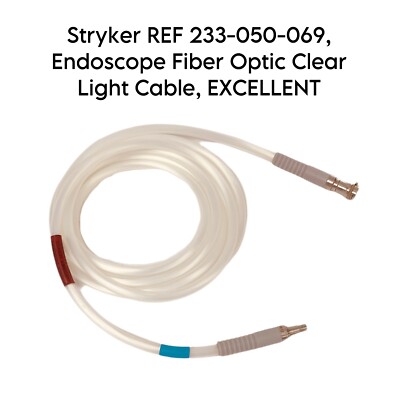 Stryker REF 233-050-069, Endoscope Fiber Optic Clear Light Cable ...