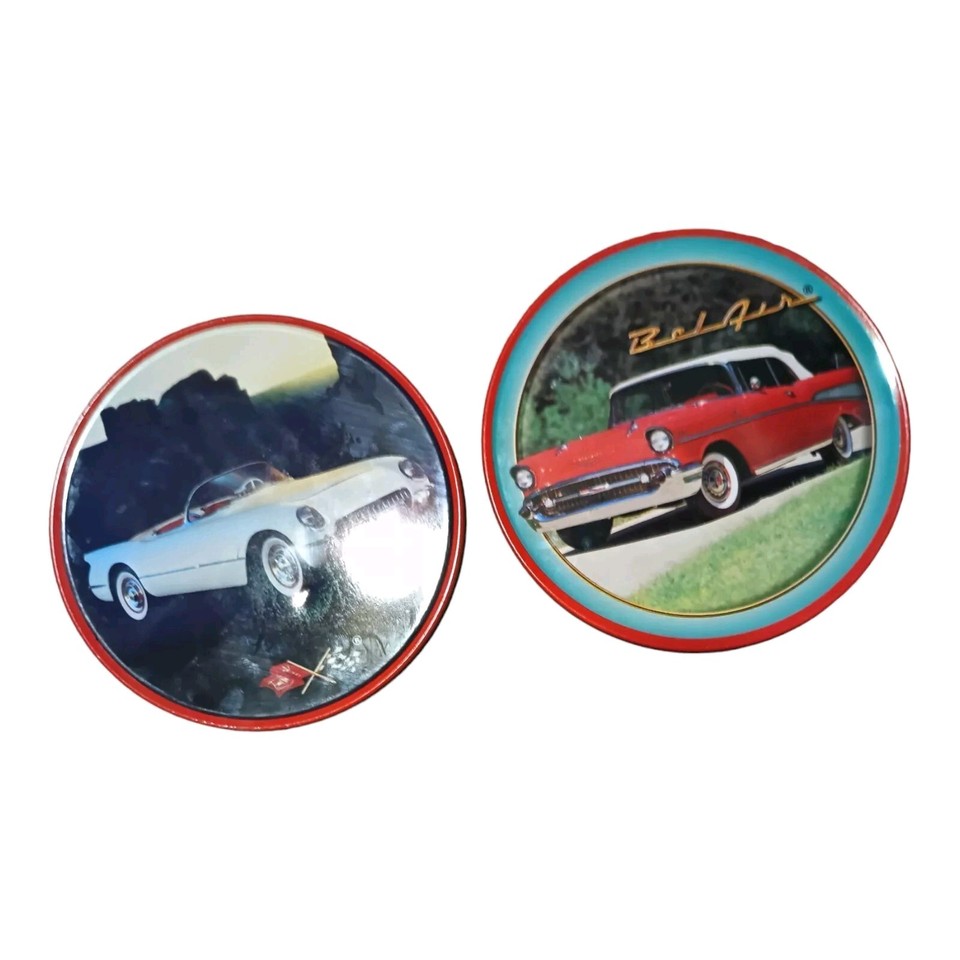 Vintage Official Licensed Clasic Chevy Corvette Coasters In Tin | eBay