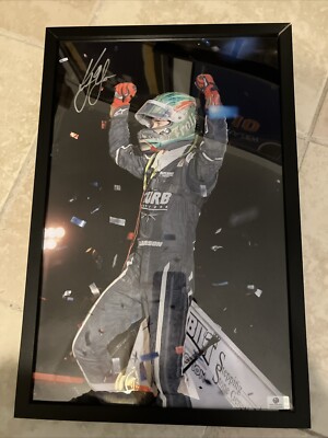 Kyle Larson autograph signed Framed 11x17 photo NASCAR global COA | eBay