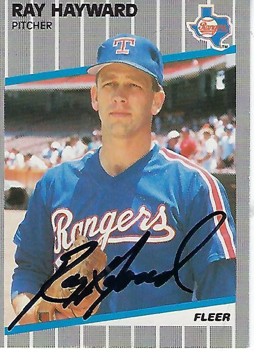 RAY HAYWARD SIGNED 1989 FLEER #521 - TEXAS RANGERS | eBay