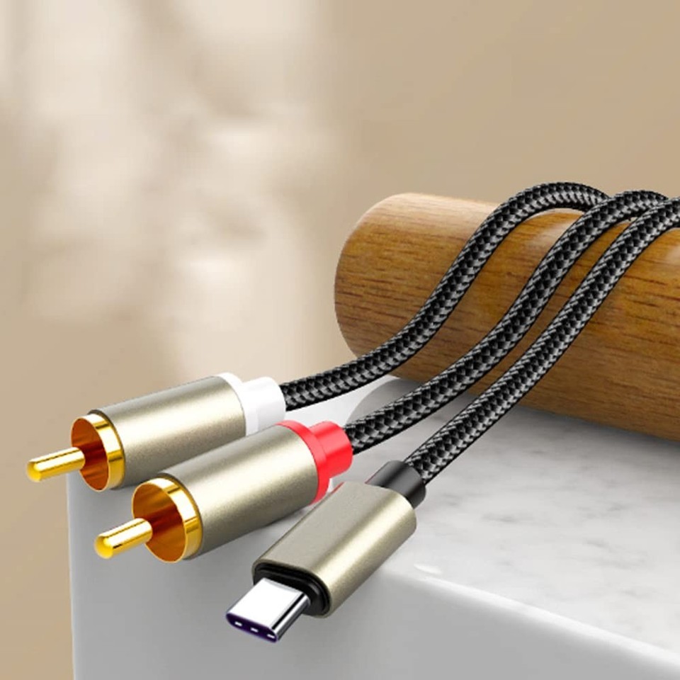 Cable RCA USB C Cable RCA vers Tablette Type C vers 2 RCA pour ...