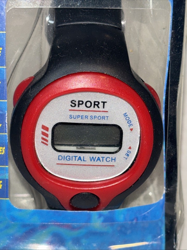 Vintage Slam Band Shock Resistant Digital Super Sport Watch Red | eBay