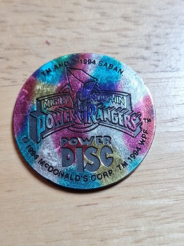 Vintage Mighty Morphin Power Rangers Rare McDonald's Pog Slammer 1994 ...