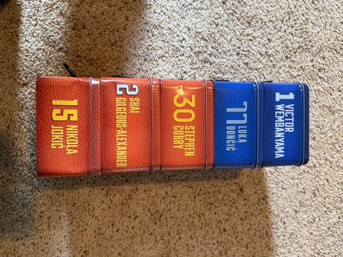 Wembanyama, Jokic, SGA, Curry, Doncic Lunch Box NBA Collectors Tins ...