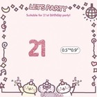 Set Of 100 Number 21 Confetti Pink Glitter Paper Scatter 21st Birthday ...