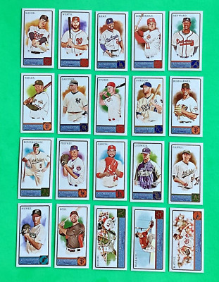 20 . 2011 TOPPS Allen & Ginter Minis REG Back , RANGE # 303 thru 350 ...