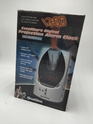 Vintage Excalibur Projector Alarm Clock AM/FM Radio Model PJ06-2 | eBay