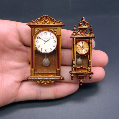1/6 Retro Mini Wall Clock Model Accessories For 12" Action Figure Scene ...