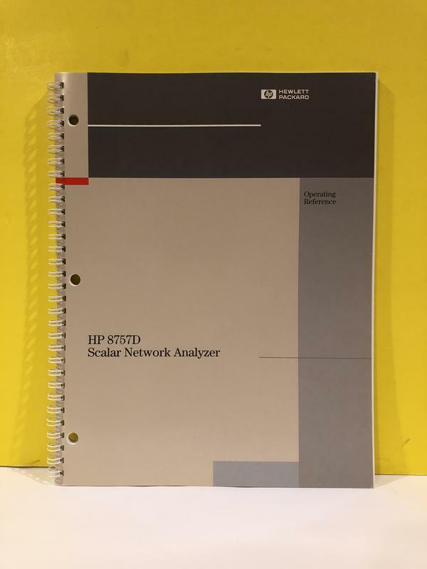 HP 08757-90169 8757D Scalar Network Analyzers Operating Reference | eBay