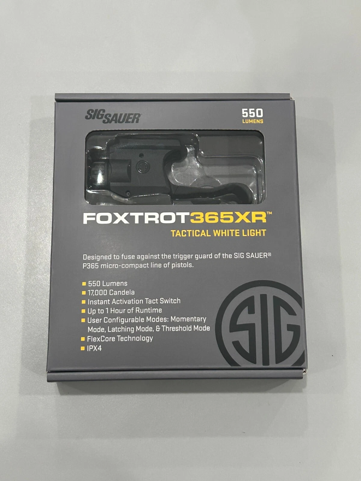 Sig Sauer FOXTROT365XR 550 Lumen Tactical White Light Sig P365 ...