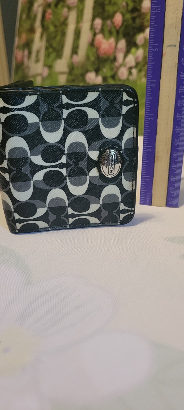 Coach Peyton Dream Signature C Black White Coated Can… - Gem