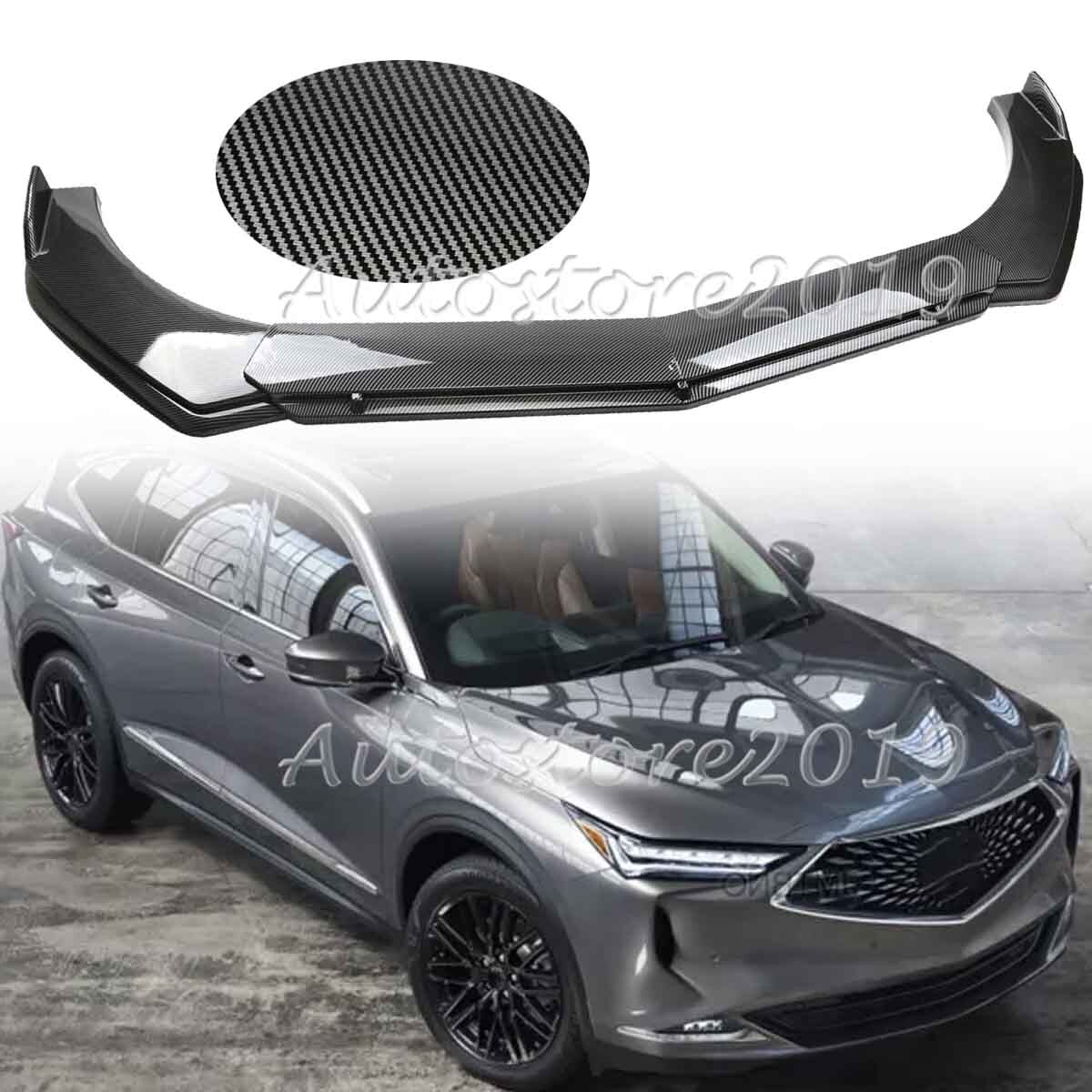 For Acura MDX SUV Carbon Fiber Front Bumper Chin Lip Spoiler Splitter ...