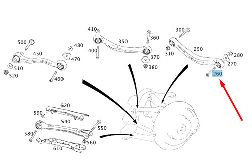 NEW MERCEDES-BENZ C W204 REAR CAMBER STRUT SCREW A0039902505 ORIGINAL ...