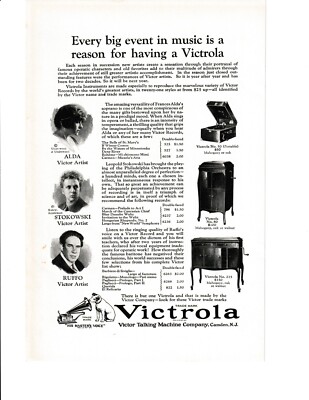 Victrola Talking Machine Co Print Ad 1924 Portable And Console | eBay
