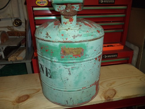 Vintage UNDERWRITERS LABORATORY SAFETY KEROSENE CAN Brass Tag Label 5 ...