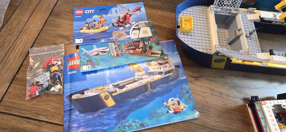 LEGO City 60266 | Ocean Exploration Ship Incomplete, Instructions & Box ...