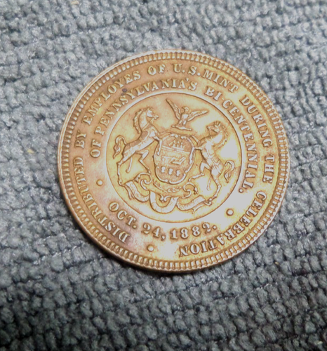 1882 U.S. Mint Pennsylvania Bicentennial Token - William Penn | eBay