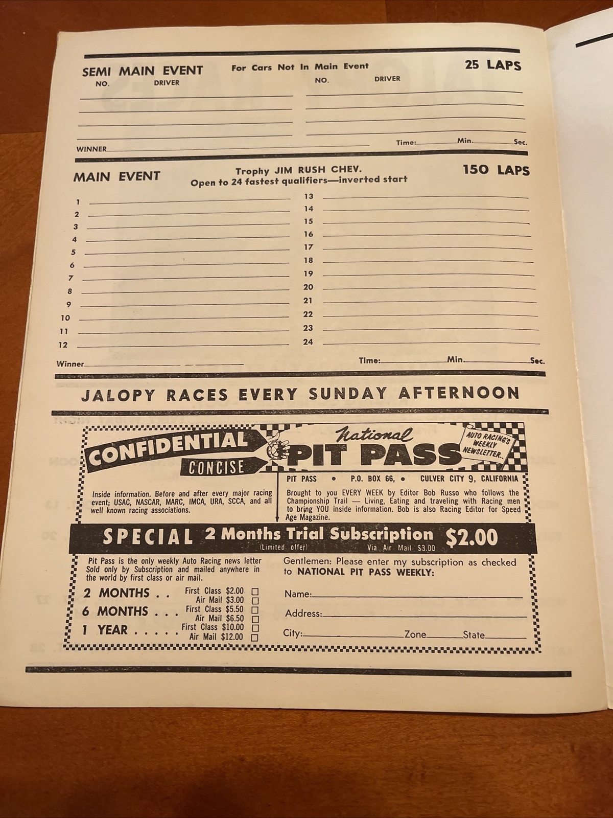 1957 NASCAR Stock Car Race Program, Gardena Stadium California | eBay